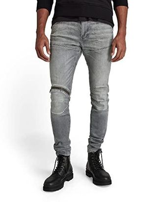 G-Star G-Star Homme Jean 5620 3D Zip Knee Skinny, Gris (sun faded glacier grey D01252-A634-C464), 40W / 34L