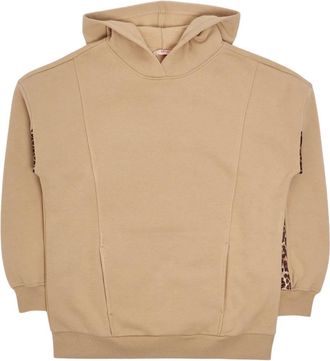 Liu Jo Femme, Sweatshirts et sweats &agrave; capuche, Brun, Taille: 38 FR SweaT-shirt &agrave; Capuche Imprim&eacute; Animal