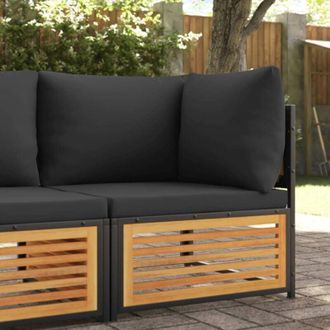 vidaXL Canap&eacute; dangle de jardin avec coussins bois massif dacacia Vidaxl