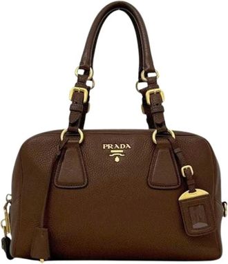 Prada Pre-owned B3091M Boston Bag - Femme - Pre-owned - Brun - Taille: ONE Size