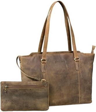 STILORD Livia Sac à Main en Cuir pour Femme Grand - Ensemble 2 Pièces avec Portefeuille Sac Élégant pour Travail et Quotidien Sac Épaule en Cuir Véritable Cou