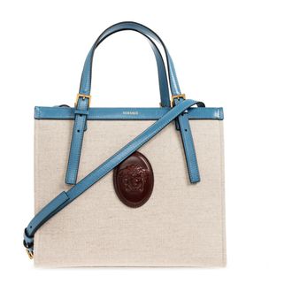 Versace Femme, Sacs, Beige, Taille: ONE Size Rivi&egrave;re Canvas Tote