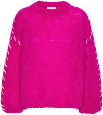 Americandreams Americandreams, Femme, Pulls, Rose, Taille: 42 FR Catia Mohair Stitch Pullover