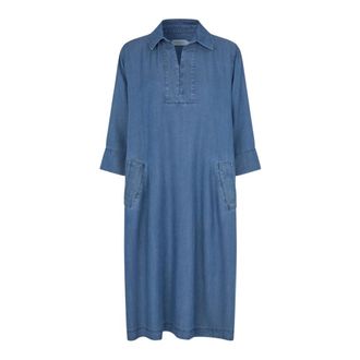 Masai Manahlia Hemdkleid - - Dresses - Damen - Blau - 2XL