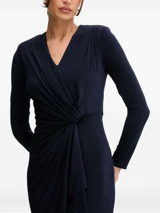 Pedro del Hierro Midikleid mit V-Ausschnitt - Blau