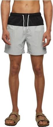 Urban Classics Homme Short De Bain Block Maillot, Gris Clair/Noir, XXL EU