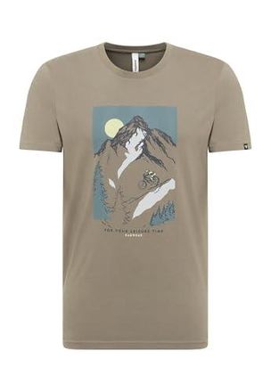 Ragwear T-shirt d&eacute;t&eacute; SEVY avec imprim&eacute; Downhiller original, Vert olive, M