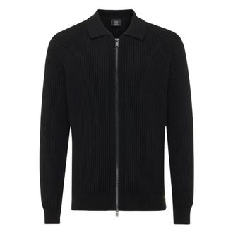 Genti Stilvolle Schwarze Jacken - - Knitwear - Herren - Schwarzk - XL