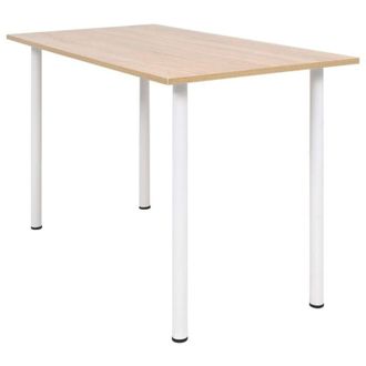 vidaXL Vidaxl - Table de salle &agrave; manger 120x60x73 cm Ch&ecirc;ne et blanc