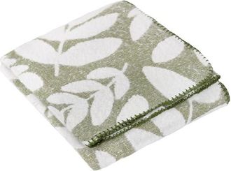 furn. Wylder Hazel &Uuml;berwurf, weiche, wendbare, gewebte botanische Bl&auml;tter, dekorative Decke, Olivgr&uuml;n, 130 x 180 cm