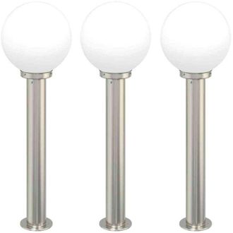 vidaXL Pollerleuchten 3 St&uuml;ck 80 cm Edelstahl IP44 vidaXL