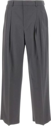 Emporio Armani Pantalon droit &agrave; pinces - Homme - Pantalons - Gris - Taille: L