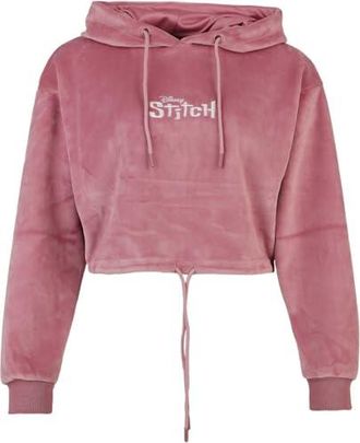 Disney Lilo & Stitch - Sweat à Capuche Court Angel, Rose(w), XL