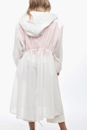 Ferragamo Trenchcoat aus Chiffon in Seidenmischqualit&auml;t mit abnehmbarer Kapuze Salvatore Ferragamo