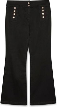 Fiorella Rubino Femme, Pantalons, Noir, Taille: 46 FR Flare Jeans