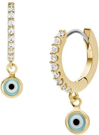 Fossil Damen-Ohrringe aus Messing oder Sterlingsilber mit B&uuml;gelverschluss, Gold und Glitzer