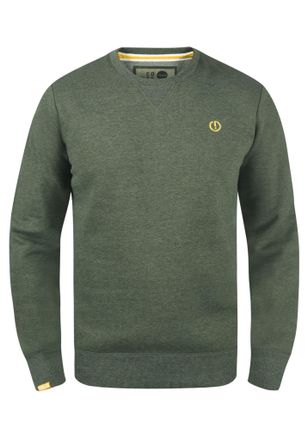 Solid SDBenn Herren Sweatshirt Pullover Sweater mit Rundhals-Ausschnitt Rippbündchen Label-Details Baumwollmischung Regular fit, Größe:3XL, Farbe:Climb Ivy 