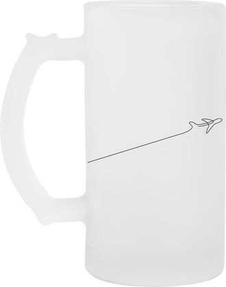 Vendax Minimalistische Linie Mit Flugzeug Bierkrug Aus Glas Glass Beer Mug Cup