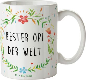 Mr. & Mrs. Panda Tasse Opi - Geschenk, Grossvater, Oppi, Opa, Cappuccino Tassen, Keramiktasse, Kaffeetasse, Großvater, Kaffeetassen, Teetasse