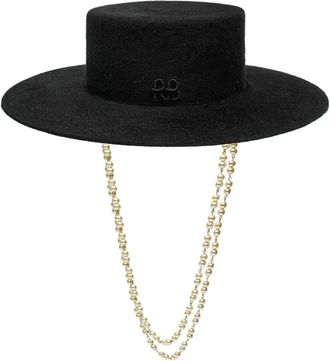Ruslan Baginskiy Canotier - Femme - Accessoires - Noir - Taille: S