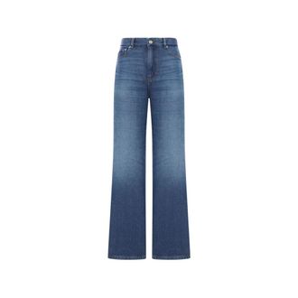 Ganni Izey Denim Wide Jeans - - Jeans - Damen - Blau - W28