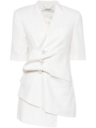 Kimhekim blouse fronc&eacute;e &agrave; manches courtes - Tons neutres