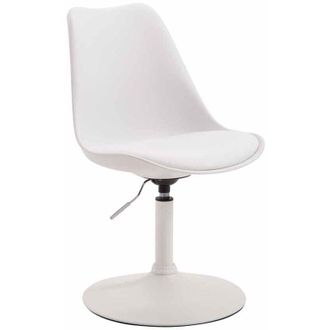 Clp Chaise de Salle &agrave; manger Maverick avec pied trompette Blanc Blanc