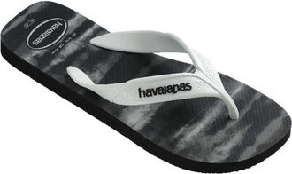 Havaianas Surf, Comfortable, Durable and Lightweight Flip-Flops, with Wide Straps and Non-Slip Sole, Men, Black White Black Black, 4.5/5 UK