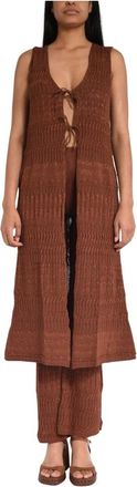 Akep Femme, Pulls, Brun, Taille: 36 FR Cardigans
