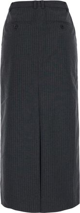 Dunst Pinstriped Tech Fabric Skirt - Grey
