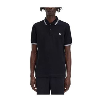 Fred Perry Twin Tipped Poloshirt - - Tops - Herren - Schwarzk - XL