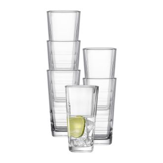Ritzenhoff & Breker Bali Longdrinkgl&auml;ser 6er Set - 370 ml - Glatte Trinkgl&auml;ser f&uuml;r Wasser, Limo und Cocktails - Sp&uuml;lmaschinenfeste Gl&auml;ser - Klar
