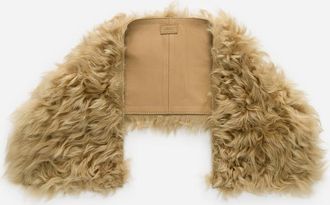 Arket Shearling-Kragen -Beige