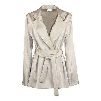 P.A.R.O.S.H. P.a.r.o.s.h., Femme, Vestes, Beige, Taille: 42 FR Crossover Belted Blazer