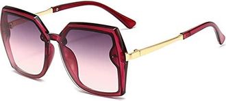 Generic Lunettes de soleil carrées à monture large pour hommes et pour femmes, vacances en plein air (couleur : I, taille : moyen) 2026, E, Taille unique