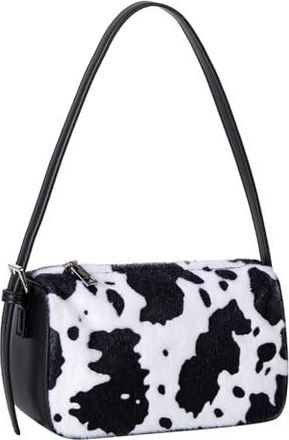 Generic Sac &agrave; main motif vache pour femmes, sac carr&eacute; &eacute;l&eacute;gant sous les bras, polyvalent pour et usage quotidien