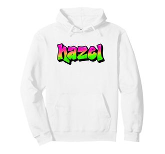 BDAZ Hazel Graffiti Personalisierter Name Gr&uuml;n Rosa Frauen M&auml;dchen Pullover Hoodie