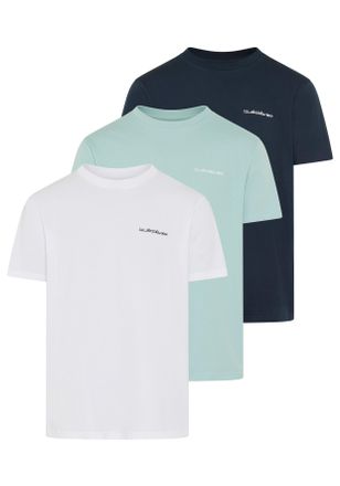 Quiksilver T-Shirt QUIKSILVER OMNI QS SHORT SLEEVE TEE PACK, Herren, Gr. XXL, wei&szlig;, navy, Obermaterial: 100% Baumwolle, Shirts T-Shirt, f&uuml;r Erwachsene, Kurzarm, 