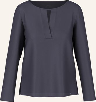 Marc Cain Blusenshirt Aus Seide Im Materialmix grau