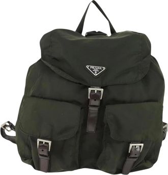 Prada unisex, Pre-owned, Vert, Taille: ONE Size Pre-owned Vintage Nylon Tessuto Backpack