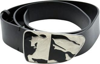 Burberry Homme, Accessoires, Noir, Taille: 90 CM Calf Leather Belt