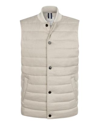 Profuomo Leichte Steppweste aus Leinen und Baumwolle in