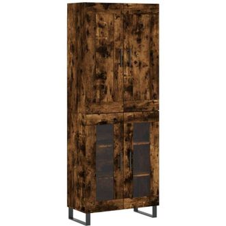 vidaXL Highboard Räuchereiche 69,5x34x180 cm Holzwerkstoff vidaXL