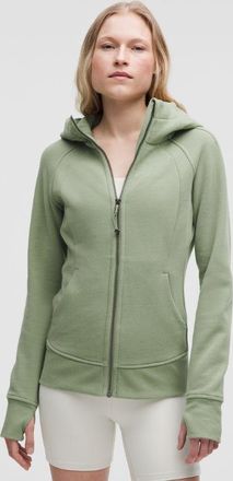 lululemon Scuba-Hoodie mit durchgehendem Rei&szlig;verschluss f&uuml;r Frauen - Gr&ouml;&szlig;e 14 in Desert Green
