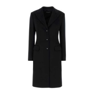 Dolce & Gabbana Panno Lana Gr 570 - Femme - Manteaux - Noir - Taille: 40 FR