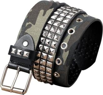 Generico Ceinture pour hommes pour hommes - sangles de rivets punk rock gothiques bord&eacute;e de pyramides lumineuses | Rivet en m&eacute;tal de sangles punk en cuir, sang