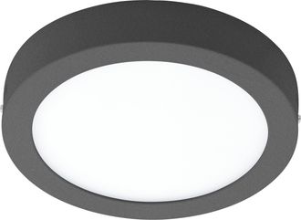 Eglo connect LED Außen-Deckenlampe Argolis-C, Smart Home Außenleuchte für Wand und Decke, Deckenleuchte aus Alu und Kunststoff, Farbe: Anthrazit, weiß, dim