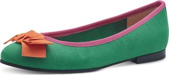 Marco Tozzi Damen Ballerinas mit Schleife Vegan, Grün (Leaf Green com), 39 EU