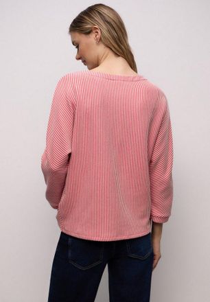 Street One Strickpullover 3/4-Arm mit Two-Tone-Effekt und feinem Strukturmuster
