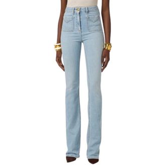 Elisabetta Franchi Bootcut Jeans mit kleinen Taschen - - Jeans - Damen - Blau - W26